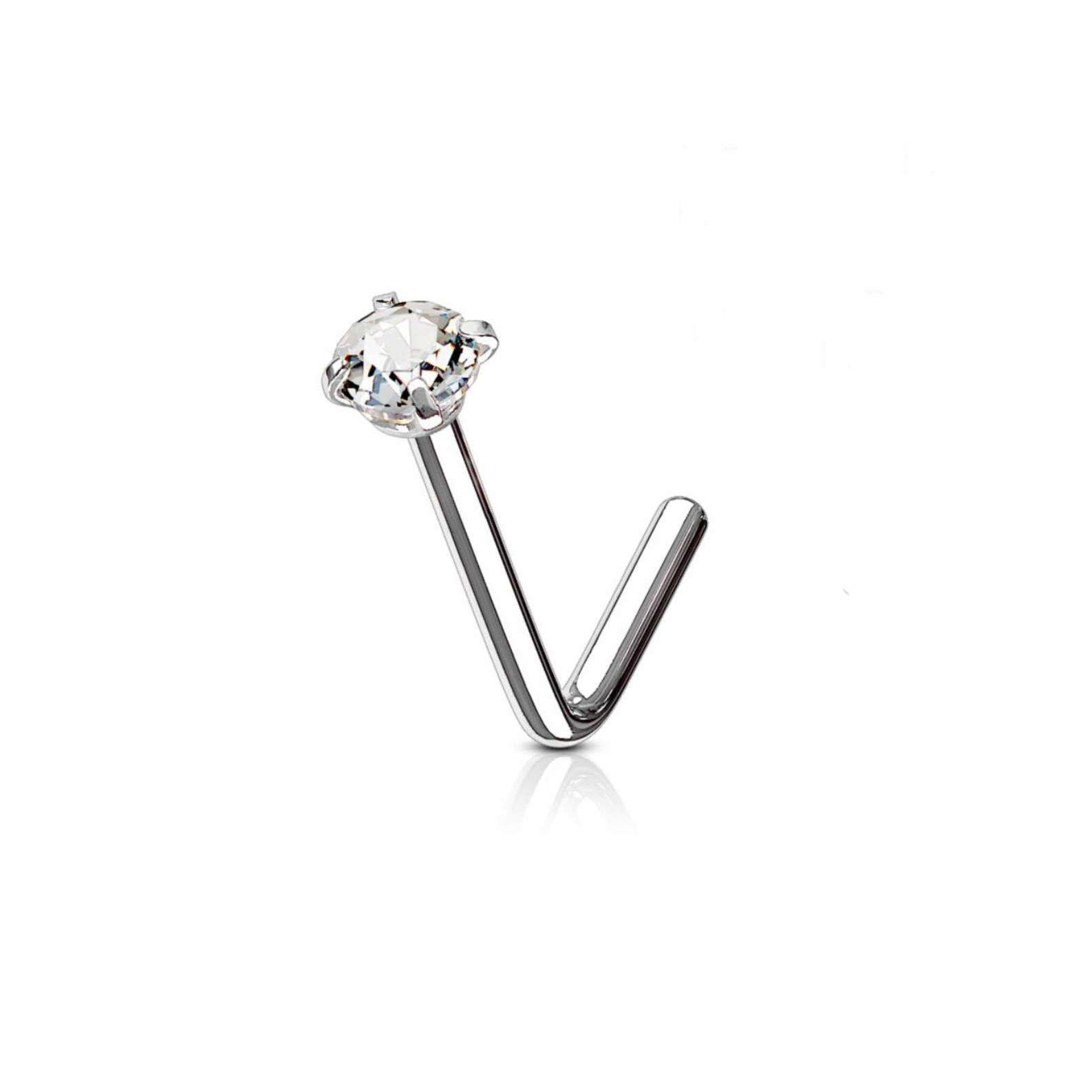 Crystal Nose Piercing L Bar Set – Twilight London