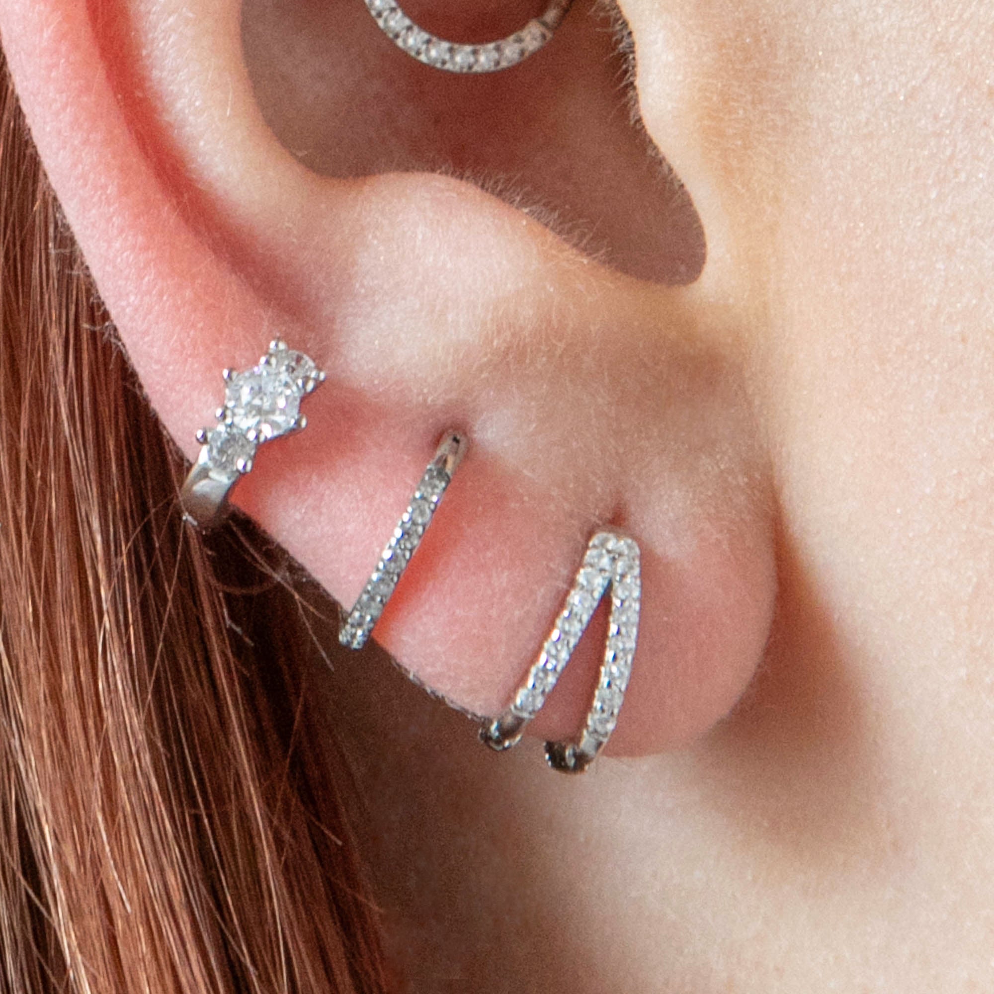 Omega Crystal Huggie Hoop Earrings – Twilight London