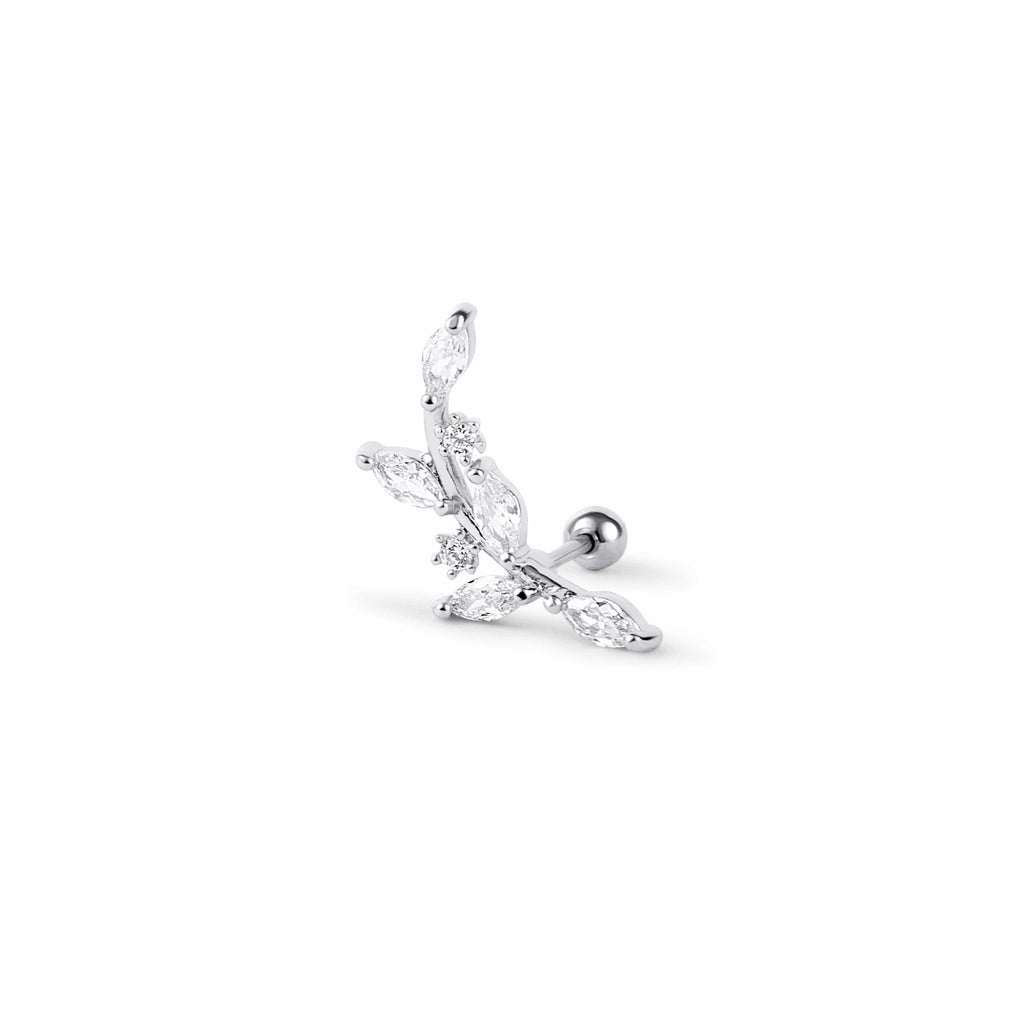 Curved Floral Crawler Piercing – Twilight London